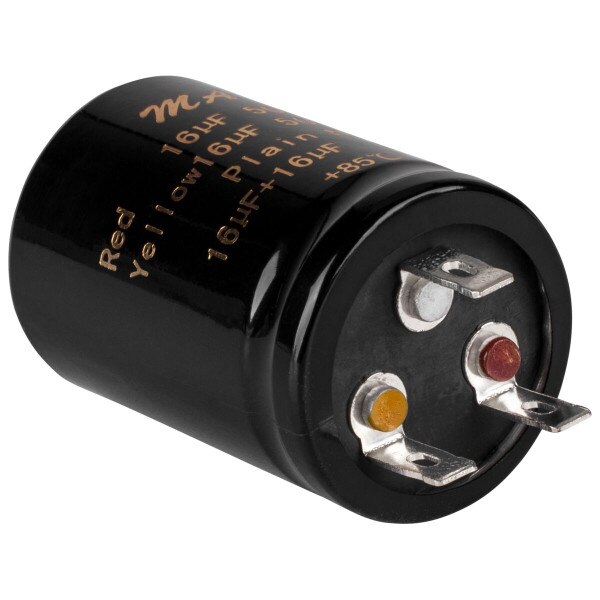 Parts Express 16uF + 16uF 500V Polarized Electrolytic Multi-Section Can ...