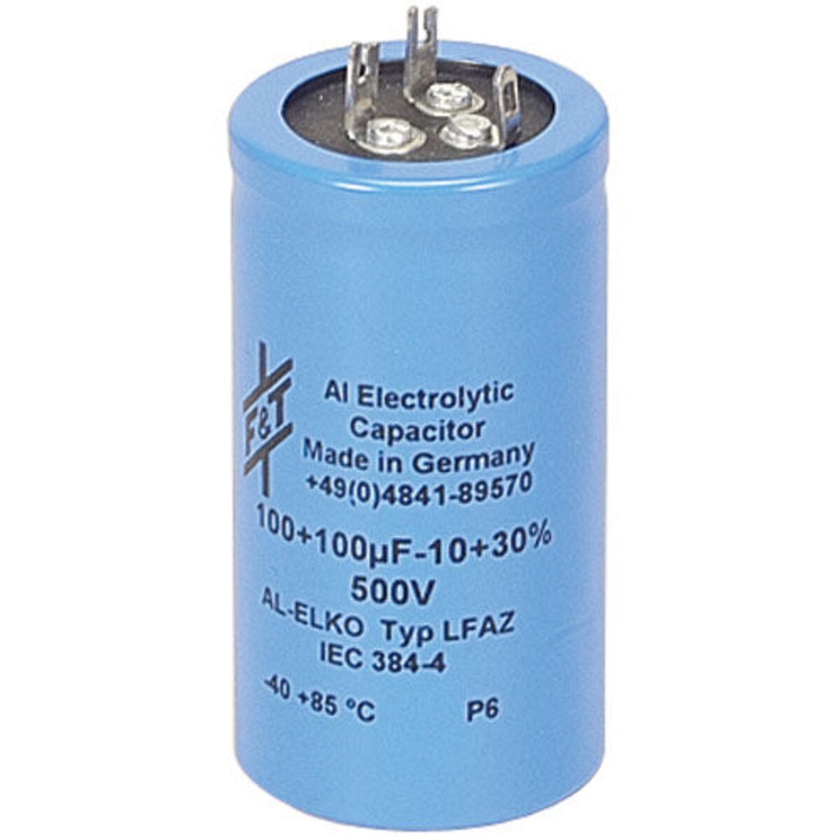 100uF+100uF 500V Radial Capacitor