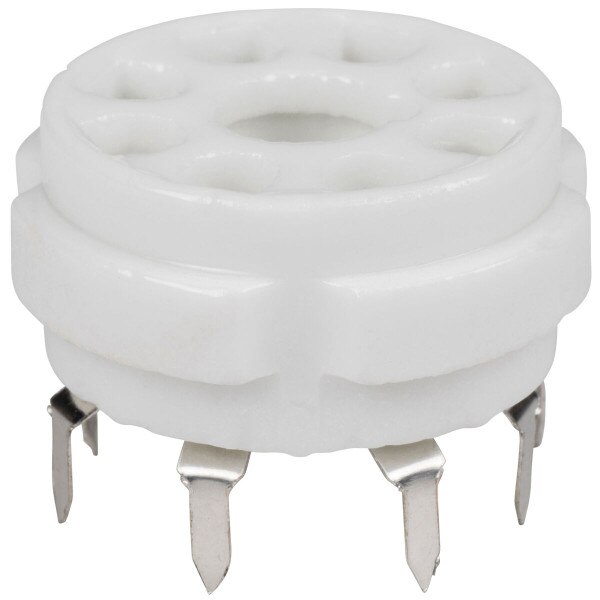 8-Pin Vacuum Tube Socket Ceramic PC Mount