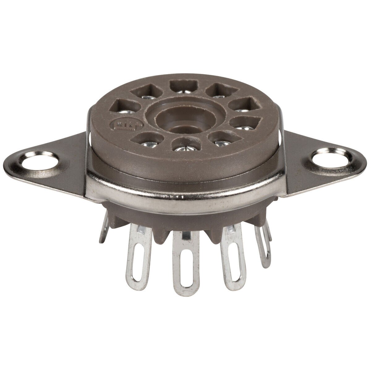 9-Pin Vacuum Tube Socket Belton Micalex Saddle Chassis Mount