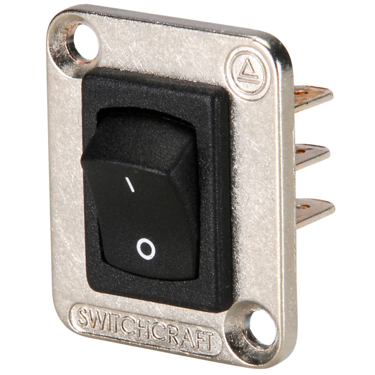 Switchcraft EHRRSL Curved Rocker Switch I/O DPDT Black/Nickel with 4-40 ...