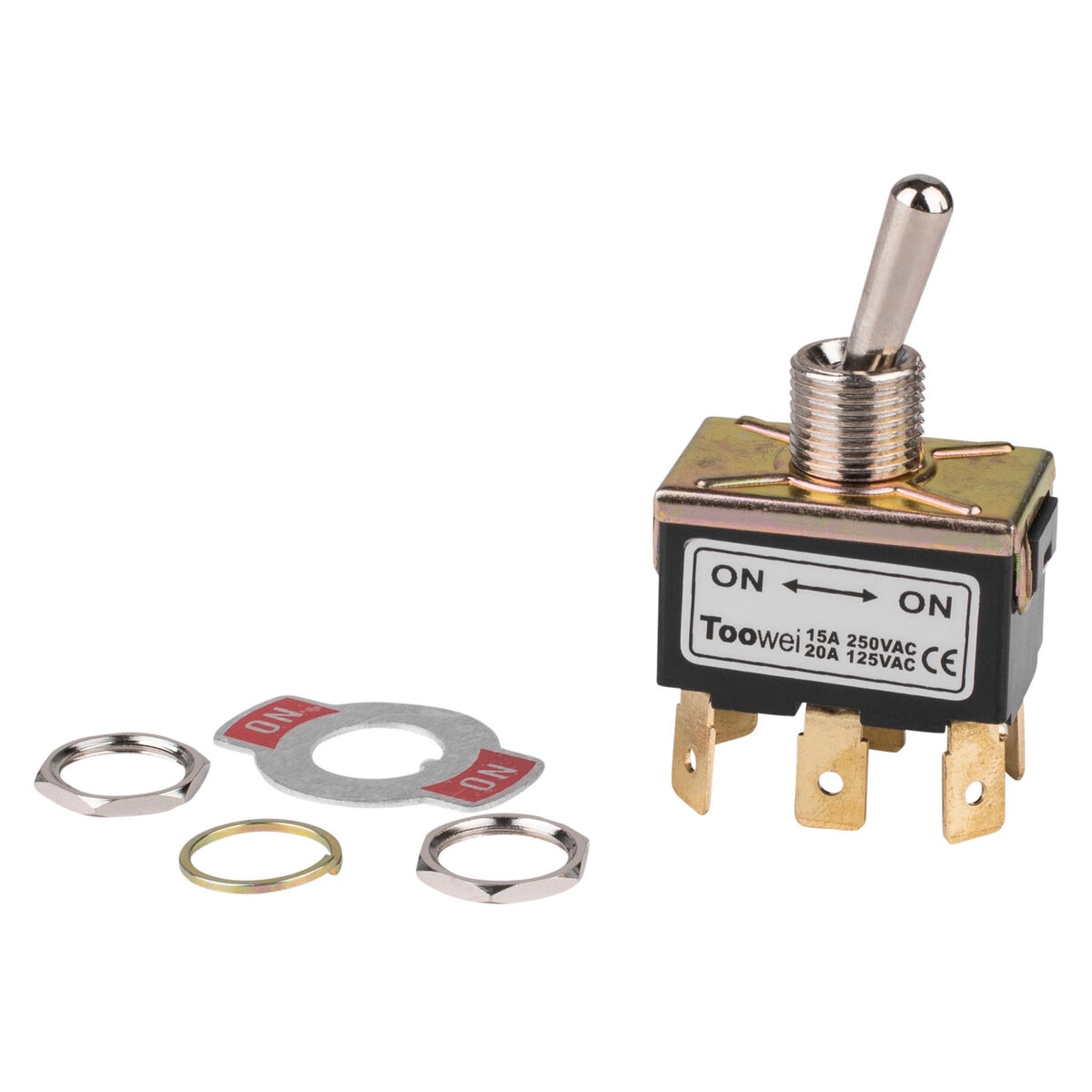 DPDT Heavy Duty Toggle Switch - Spade Connectors