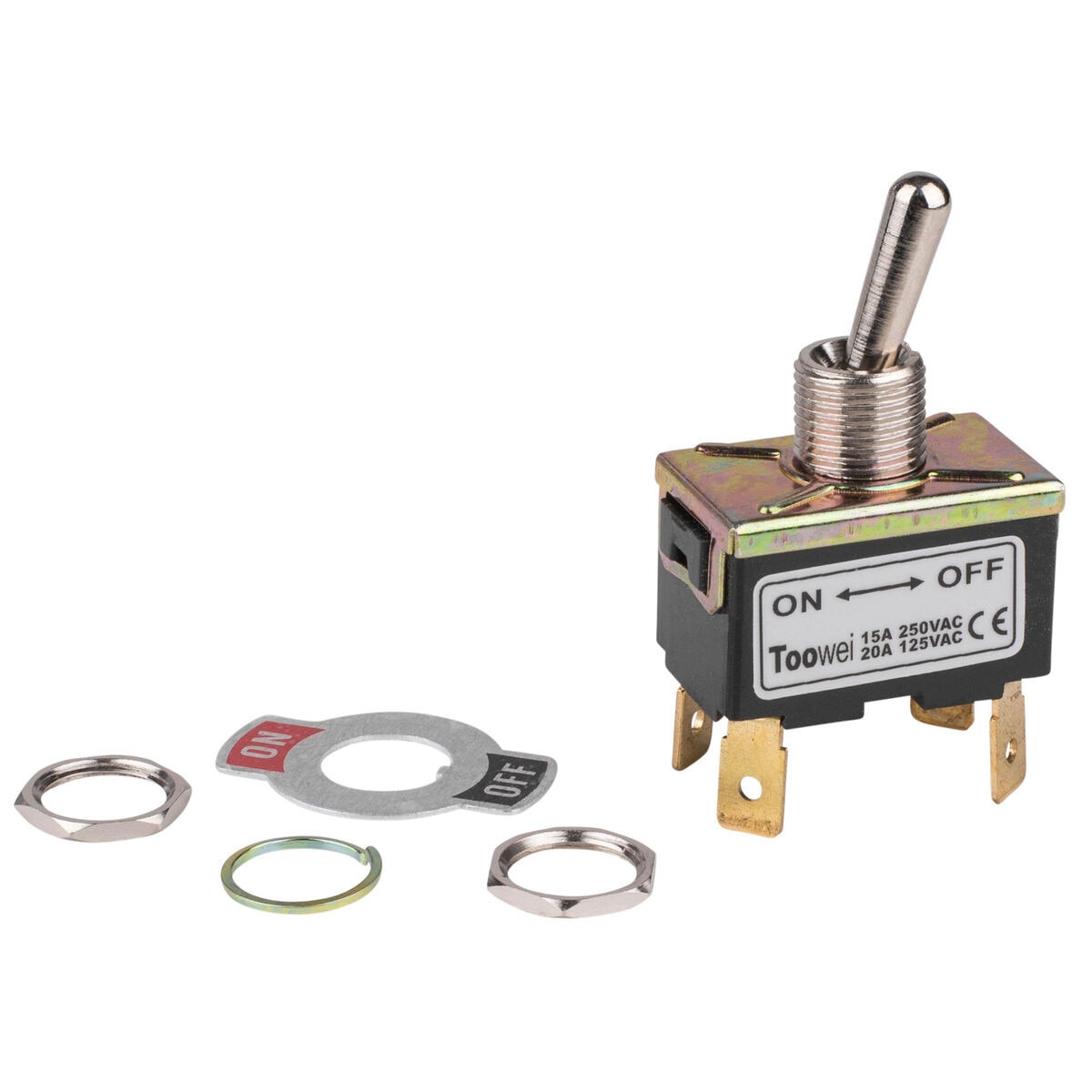 DPST Heavy Duty Toggle Switch - Spade Connectors