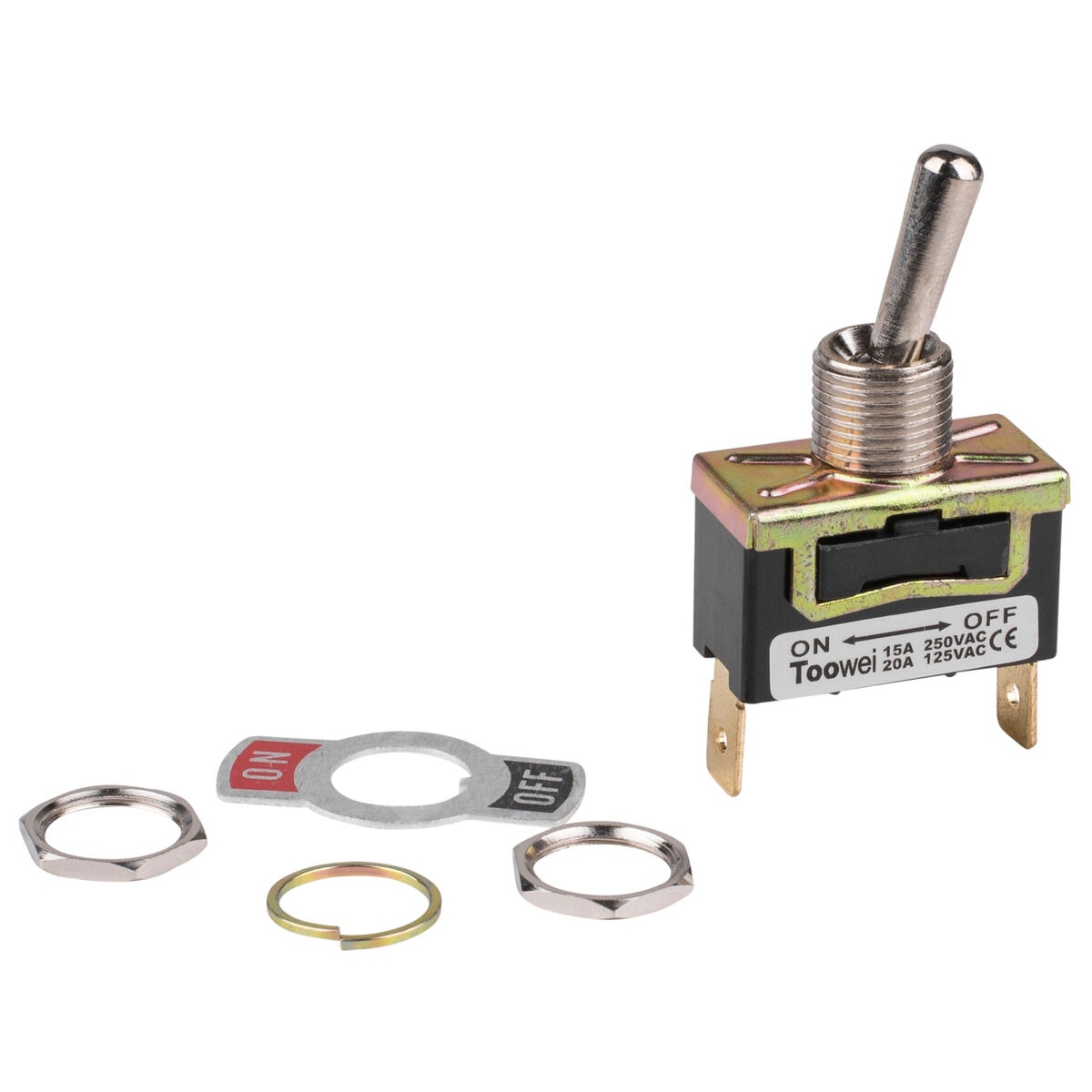 SPST Heavy Duty Toggle Switch - Spade Connectors