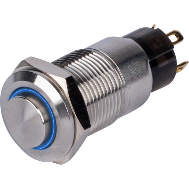 SPST 12mm Stainless Steel Waterproof Push Button Latching Switch w ...