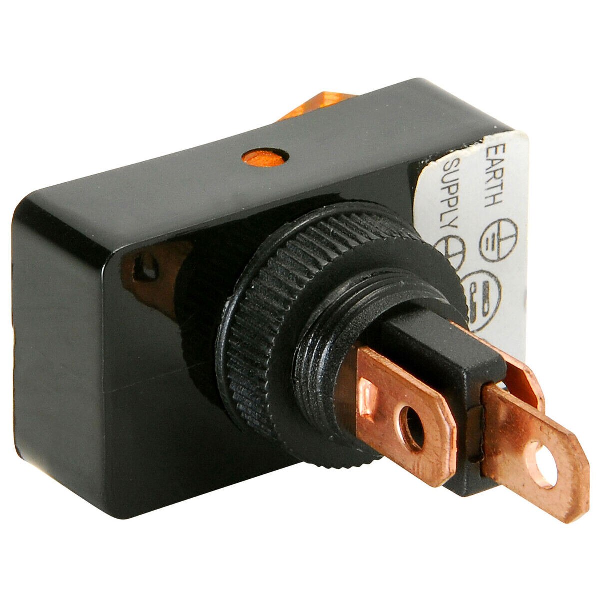 SPST Automotive Rocker Switch w/Amber Illumination 12V