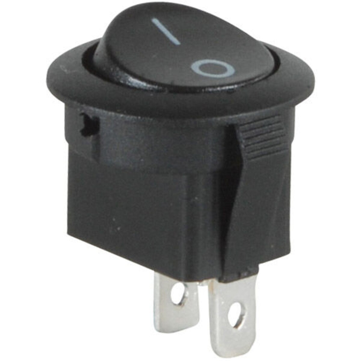 Parts Express SPST Automotive Round Rocker Switch Black