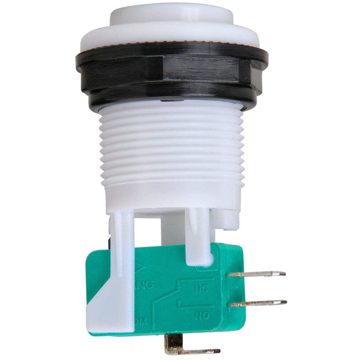 SPST N.O. Small Round Non-Illuminated Game Switch White 5A 12 VDC