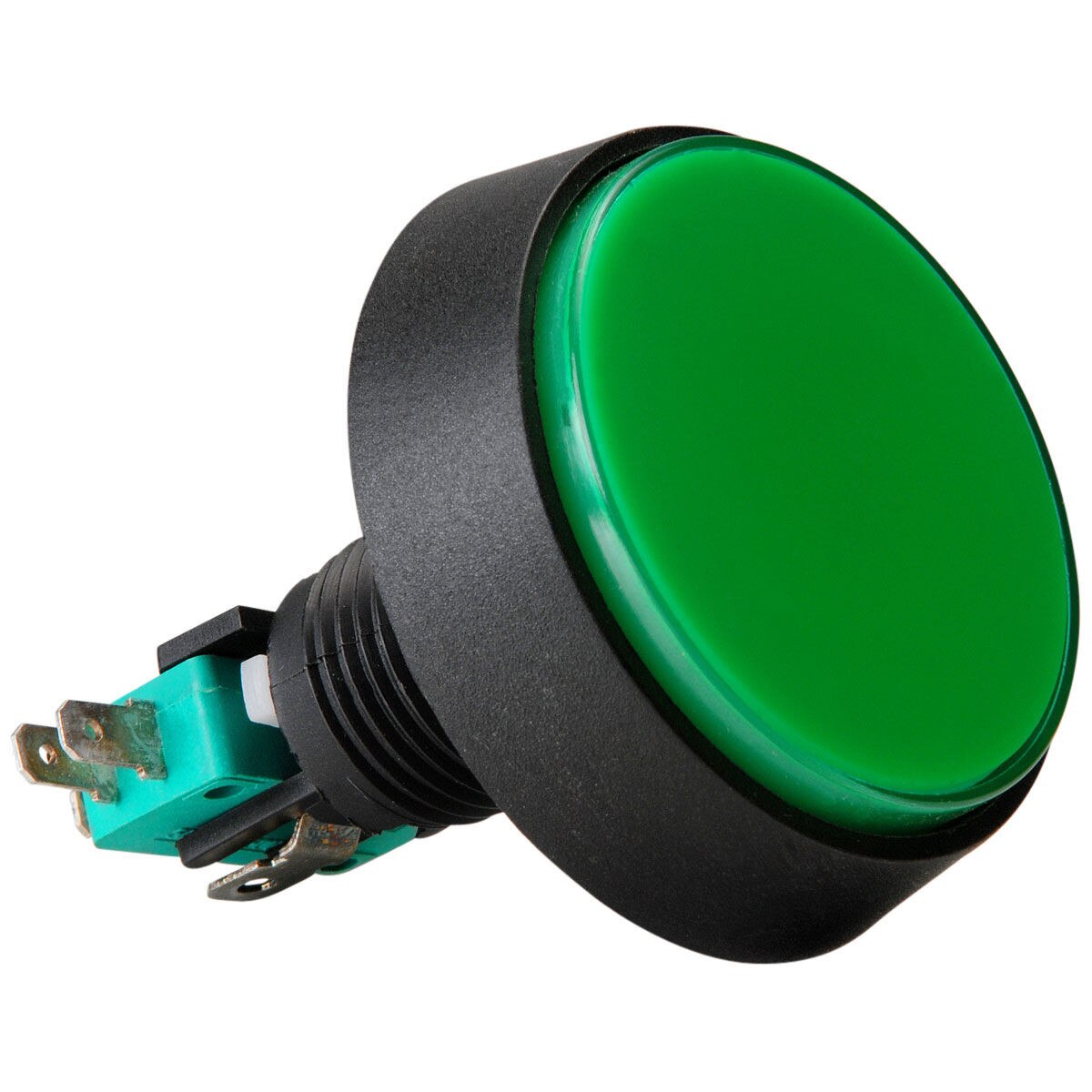 SPST N.O. Large Round Game Switch w/Illumination 12V Green