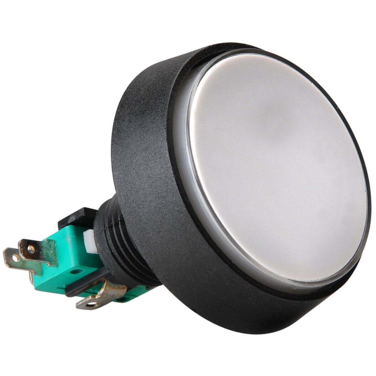 SPST N.O. Large Round Game Switch w/Illumination 12V White