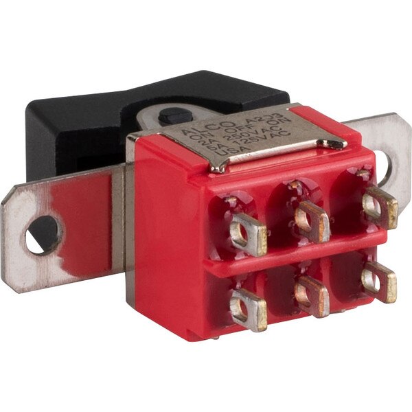 Vintage Alco Switch DPDT Rocker Switch On/Off/On