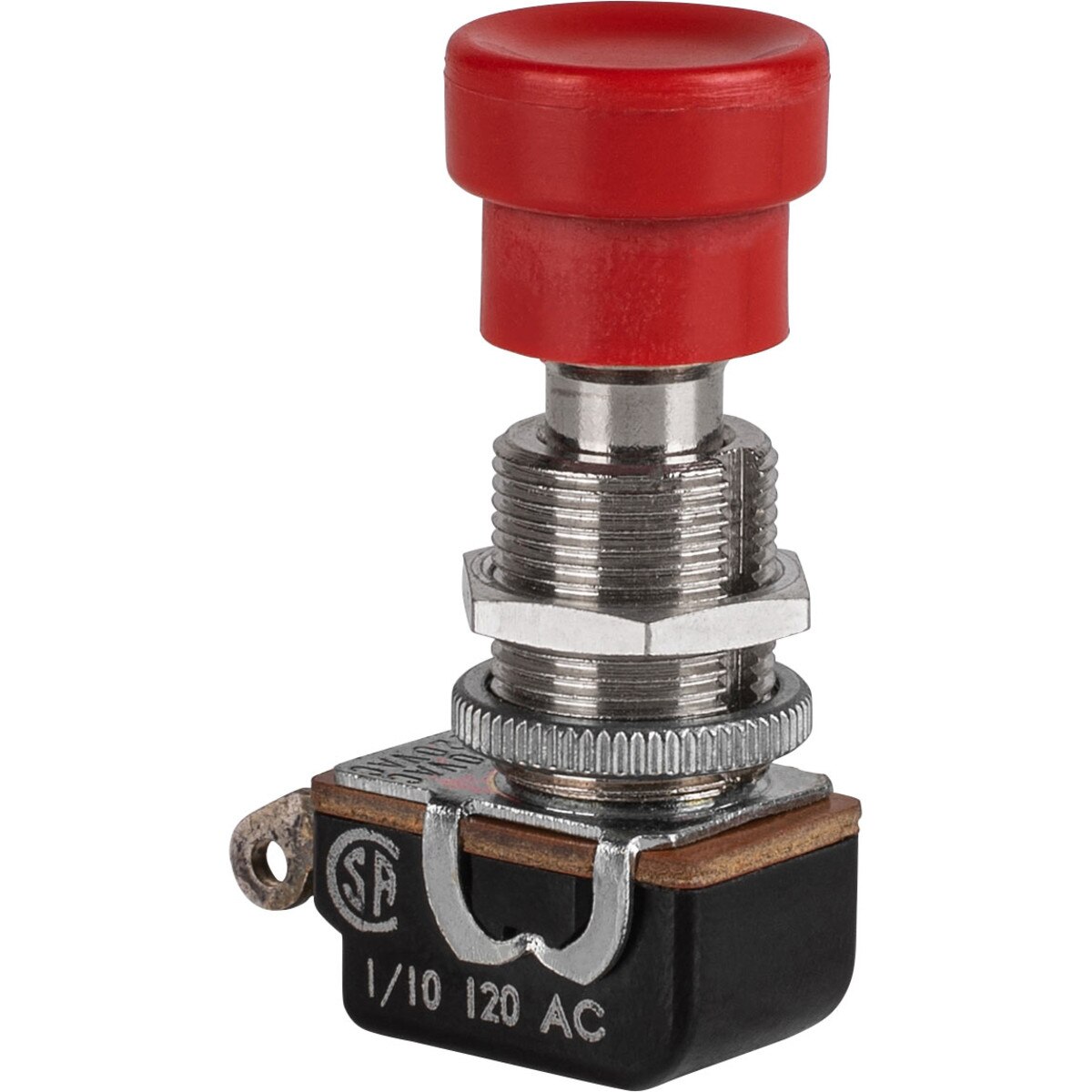 Arrow Hart SPST NC Momentary Stomp Switch with Vintage Red Cap