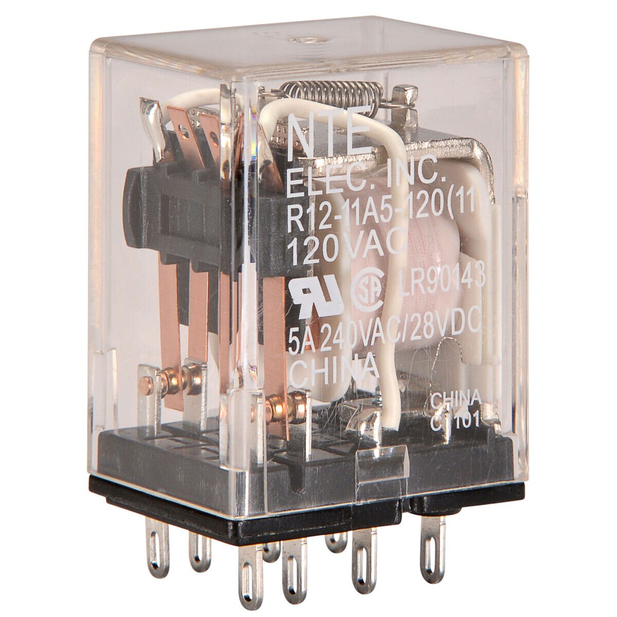 NTE R12-11A5-120 5A 120 VAC DPDT General Purpose Relay