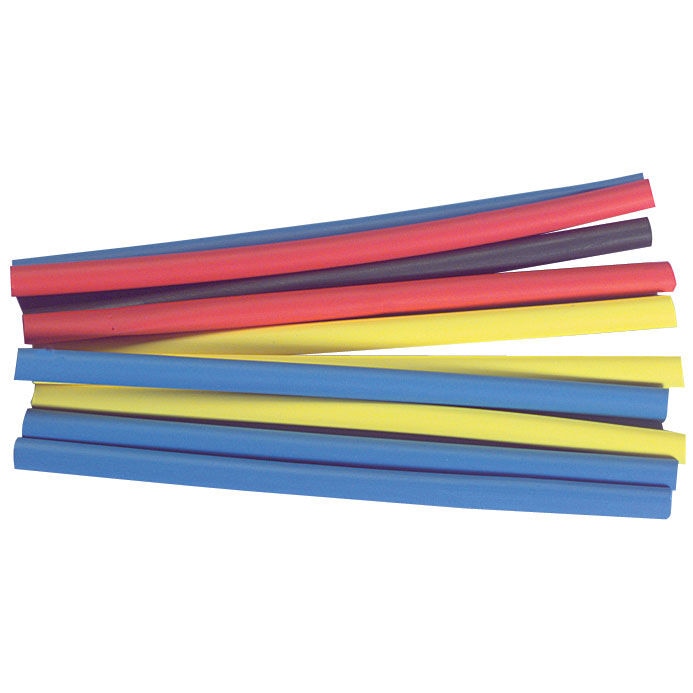 6mm Heat Shrink Tubing 3:1 Red 6" x 5 Pcs.