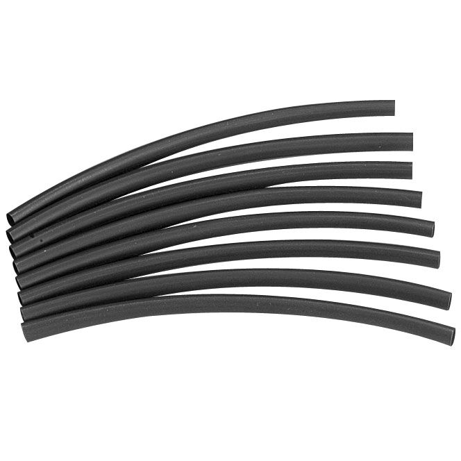 6mm Heat Shrink Tubing 3:1 w/Adhesive Black 6" x 5 Pcs.