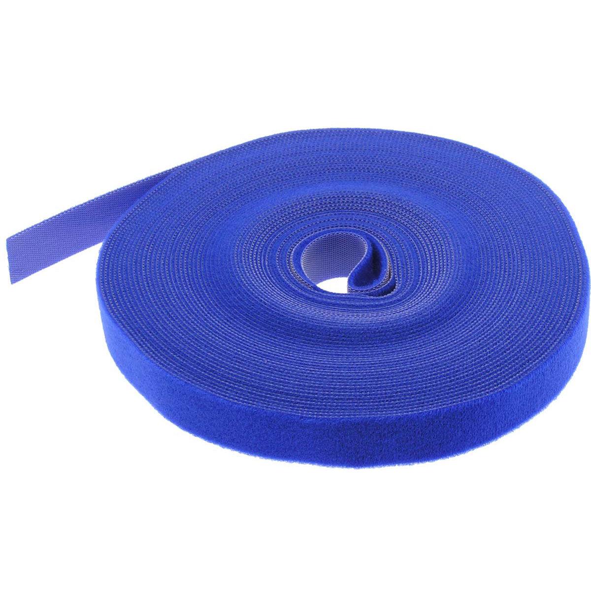 0.8" x 50 ft. Wrap Strap Hook and Loop Blue Roll