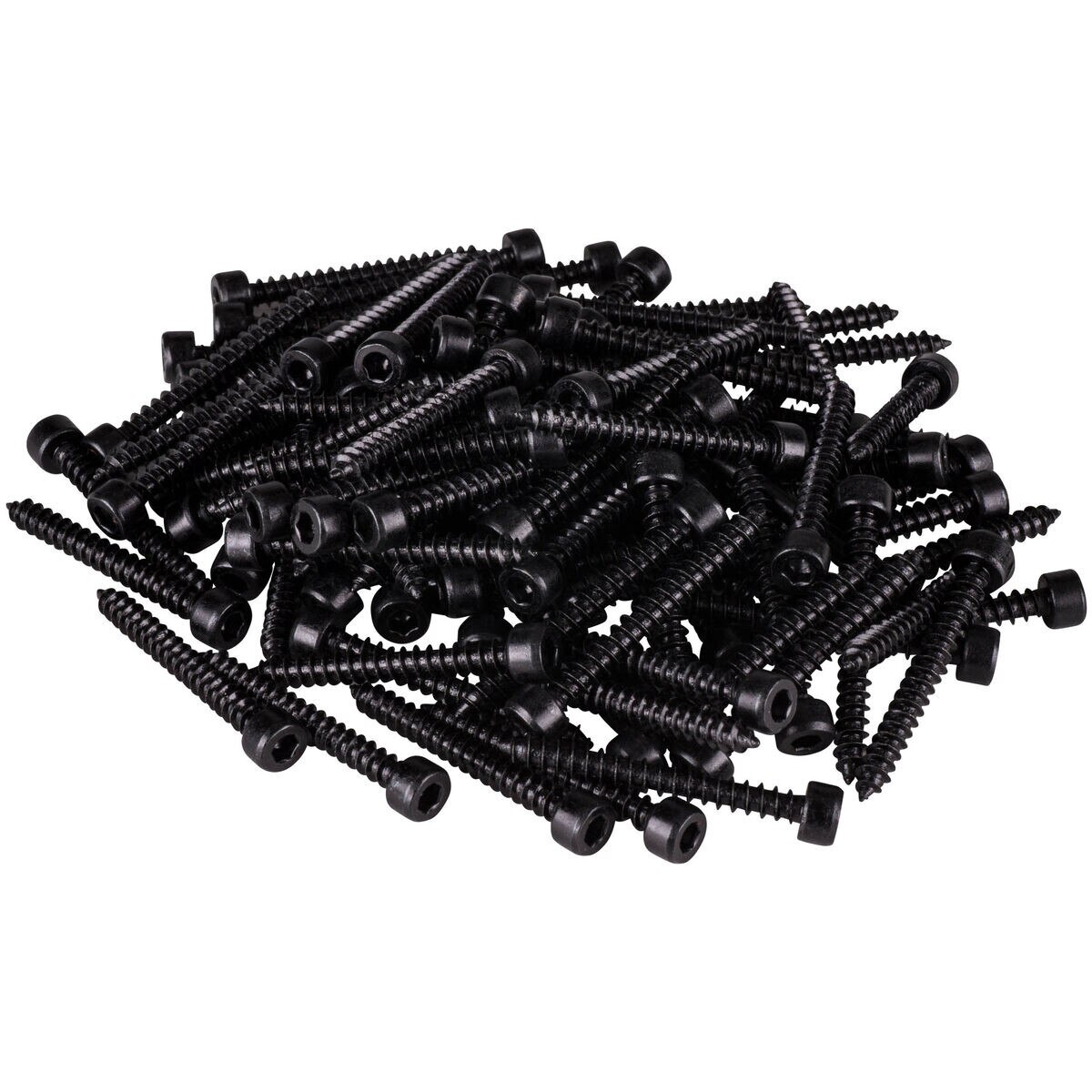 M4 x 35mm Cap Head Wood Screws Black 100 Pcs.