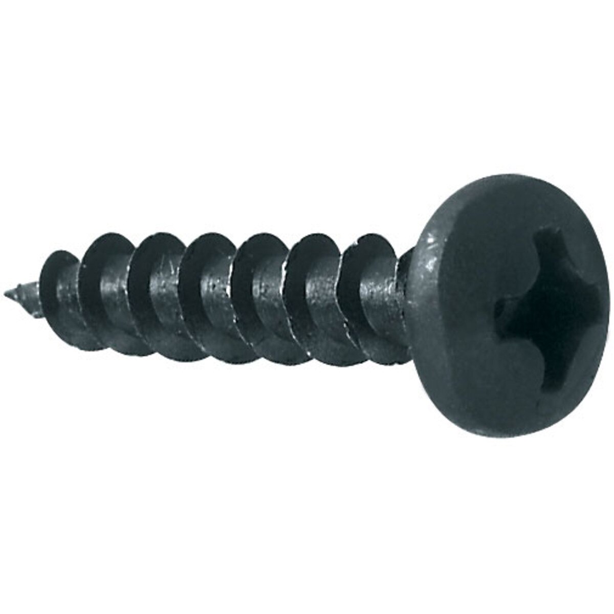25-Pack #8 x 3/4" Pan Head Deep Thread Black Screws