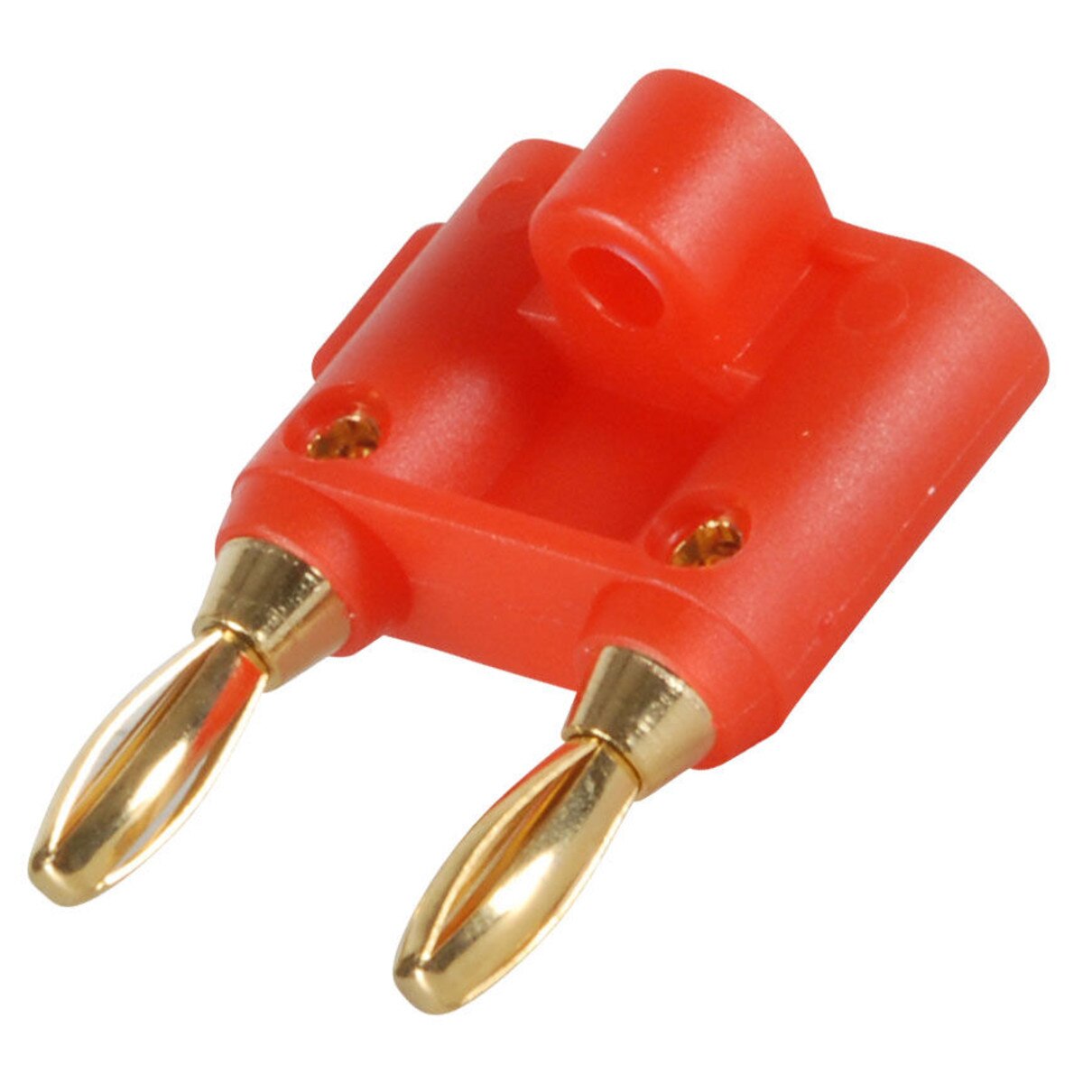Gold Plated Dual Banana Plug Red