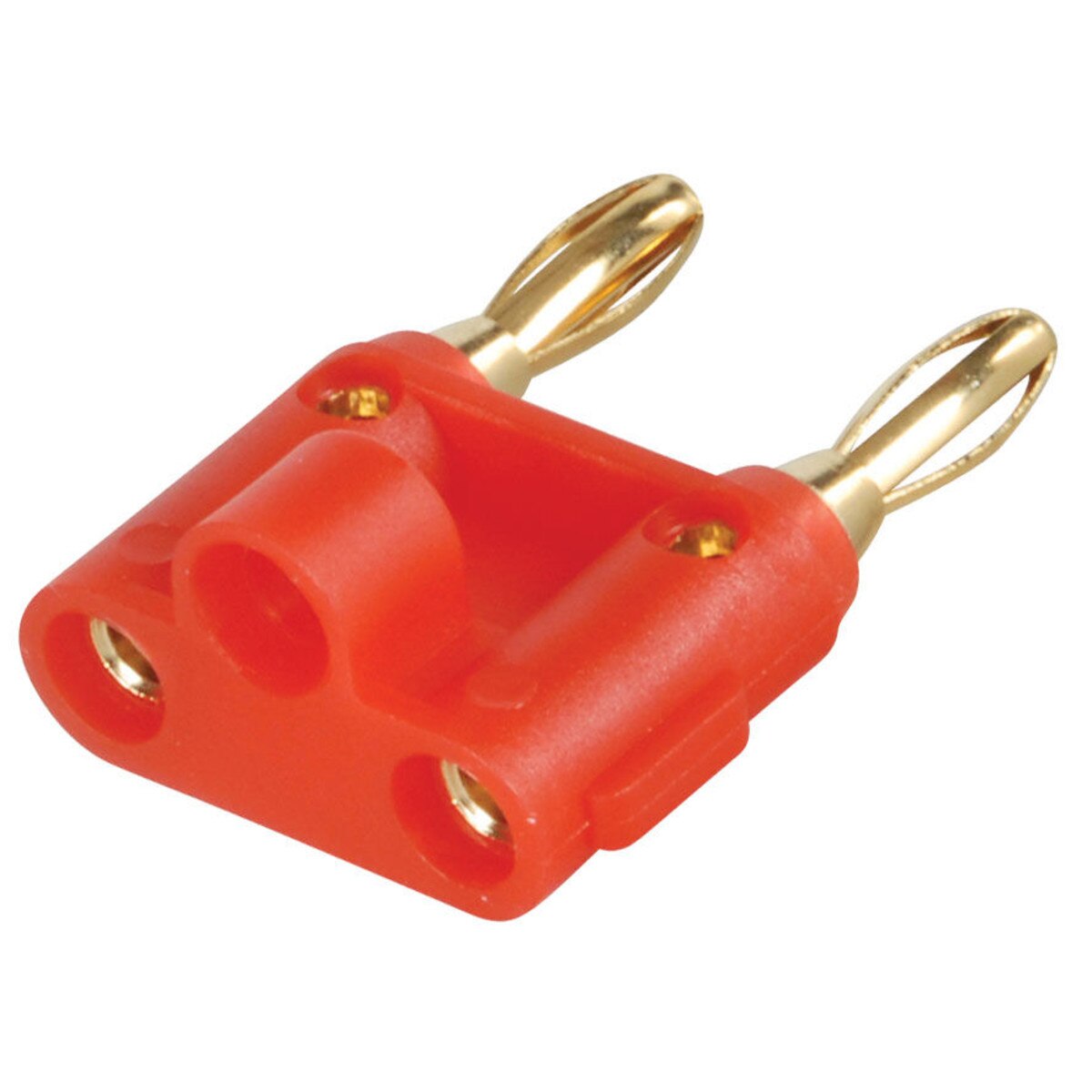 Gold Plated Dual Banana Plug Red