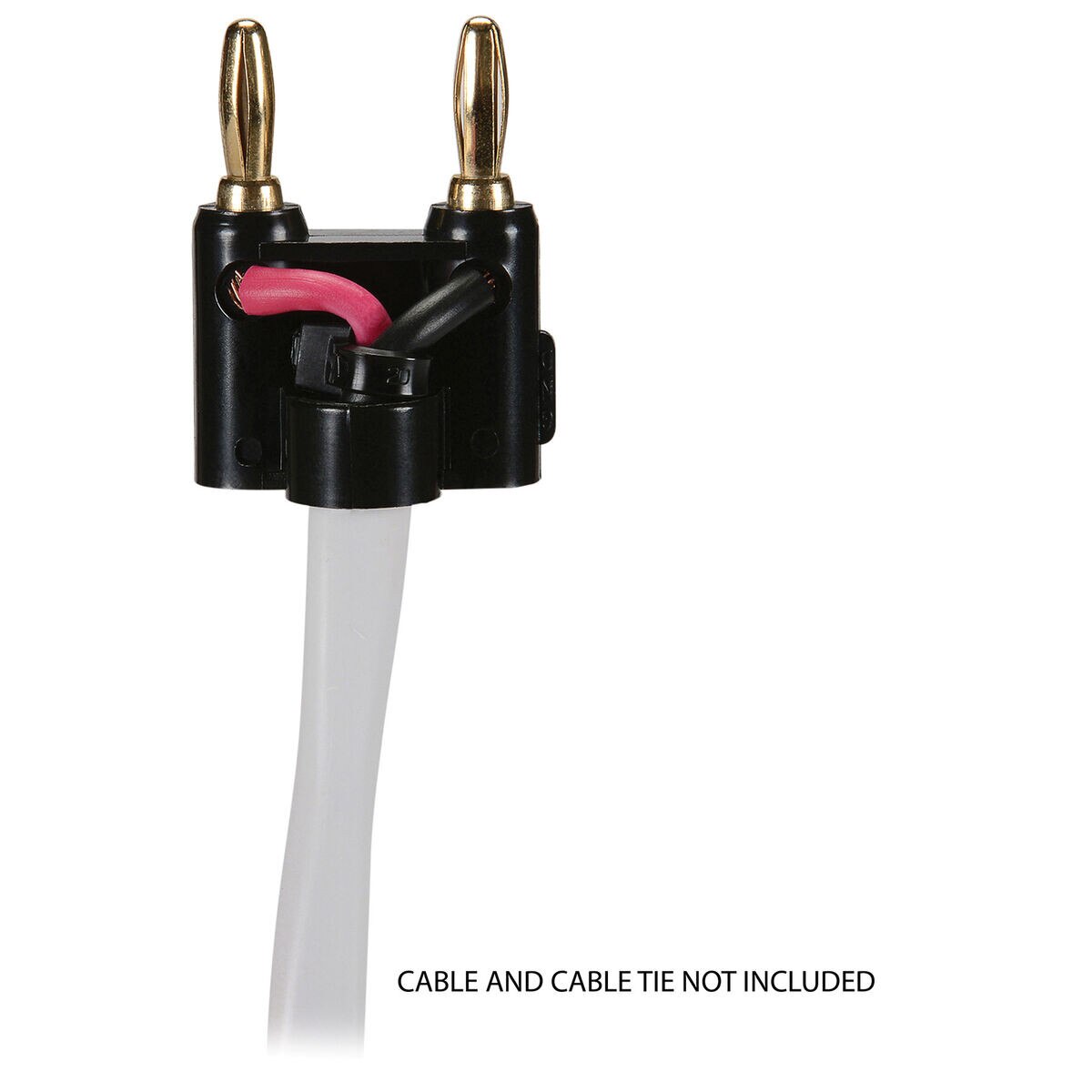 Gold Plated Dual Banana Plug Black