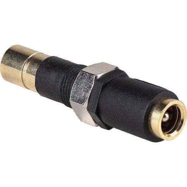 2.1 x 5.5mm DC Coaxial Power In-line Panel Mount Feed-Thru Barrel Power ...