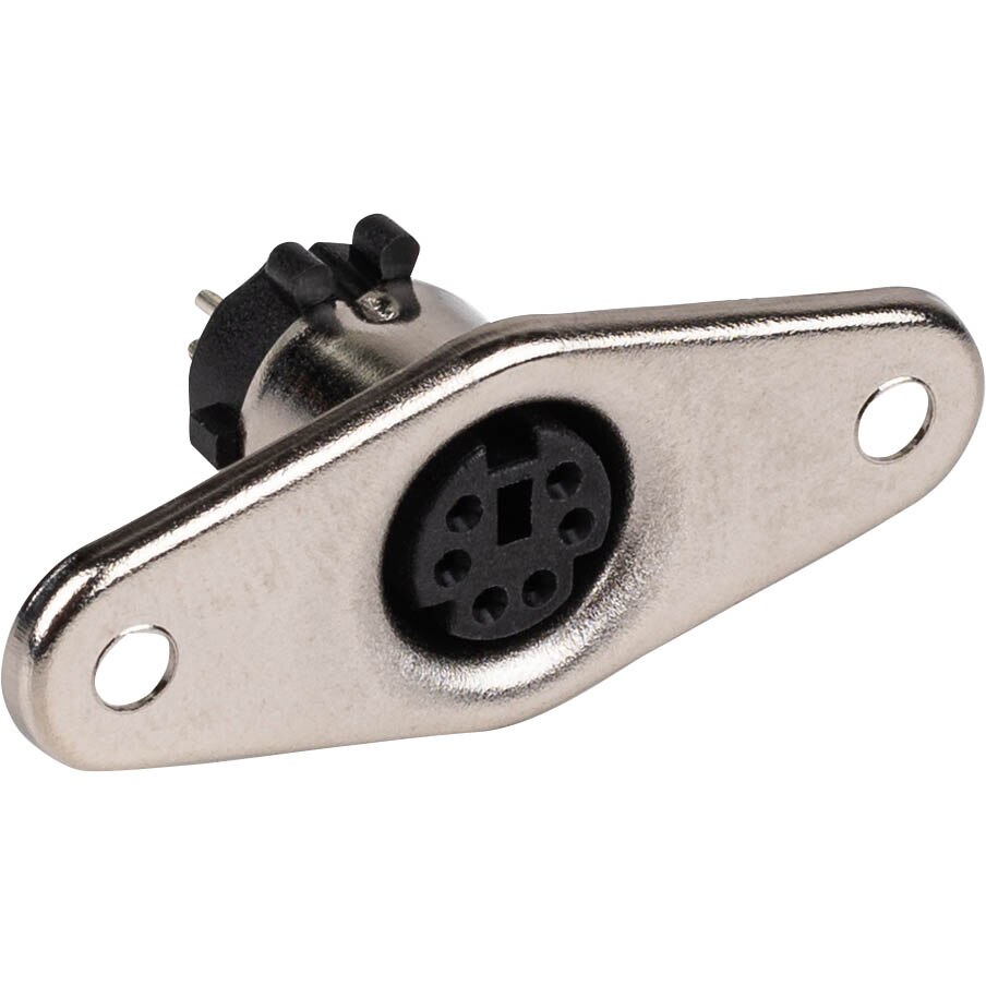 6-Pin Mini DIN Chassis Mount Jack Connector