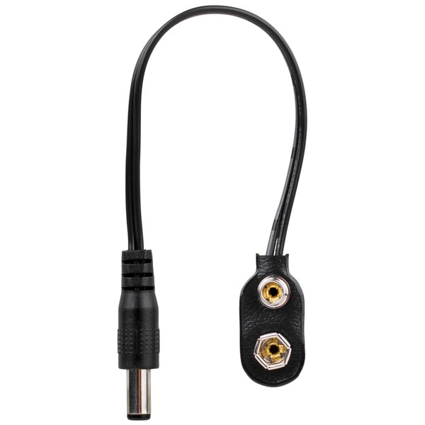 9V Battery Clip to DC Plug Connector 2.1 x 5.5 mm Tip Positive 5 ...