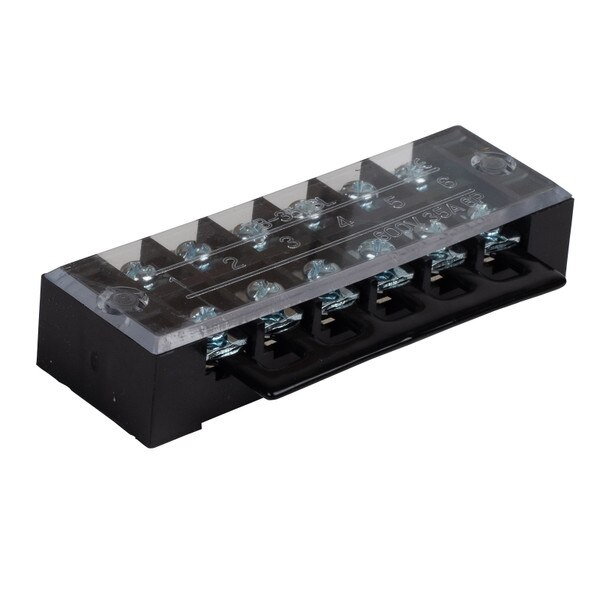 35A Barrier Terminal Block 6 Position Dual Row Screws 12 Pitch with ...