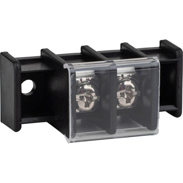 2 Pole Single Row Solder Lug Type Barrier Terminal Strip with Cover