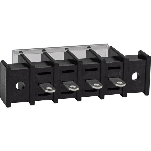 4 Pole Single Row Solder Lug Type Barrier Terminal Strip with Cover