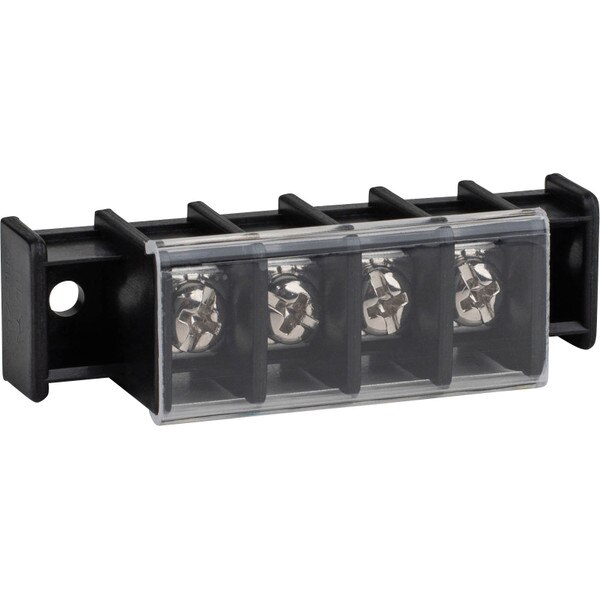 4 Pole Single Row Solder Lug Type Barrier Terminal Strip with Cover