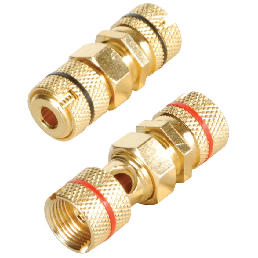 Gold Binding Post To Binding Post Pair Hex Type