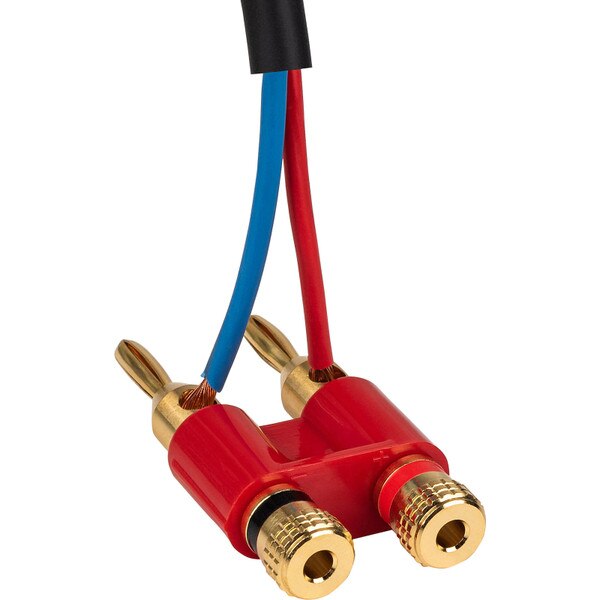 Gold Dual Banana Plug Red