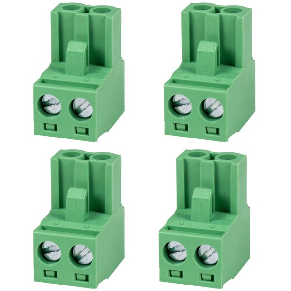 Phoenix Type Connector 2-Pole 5mm Pitch 4-Pack