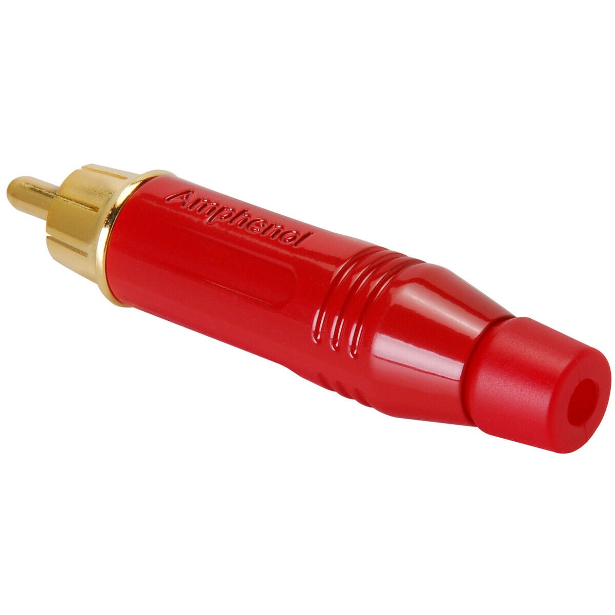 Amphenol ACPR-RED Diecast RCA Connector Red with Gold Contacts