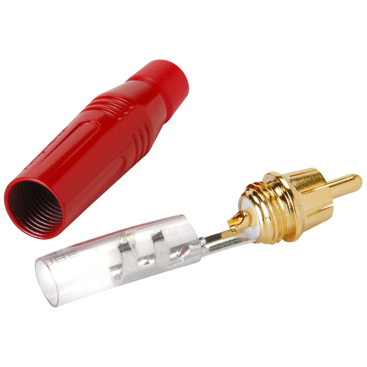 Amphenol ACPR-RED Diecast RCA Connector Red with Gold Contacts