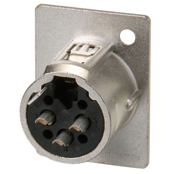 Neutrik NC3FP-1 Panel Mount XLR Connector Female Nickel