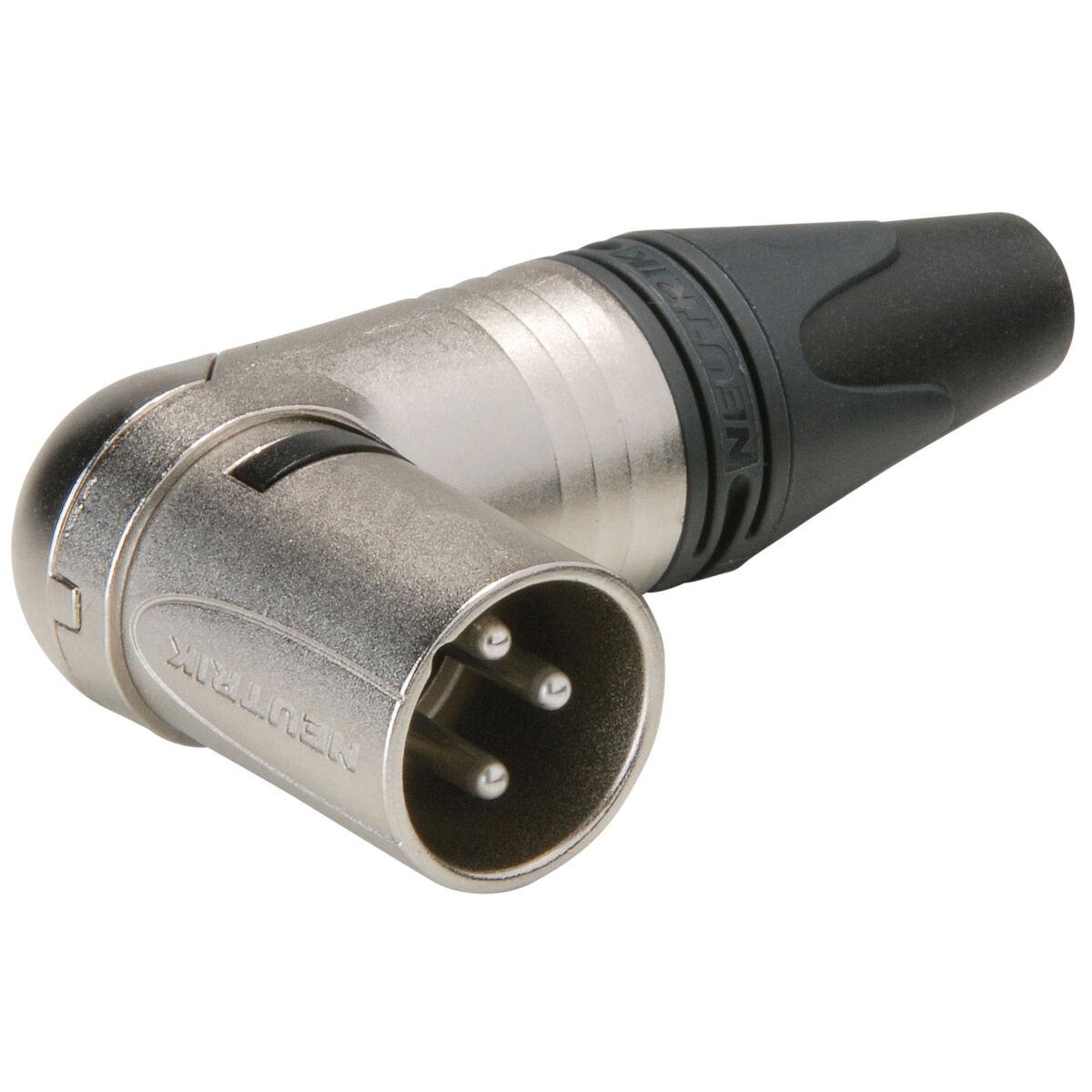 Neutrik NC3MRX XLR Connector 90 Degree Right Angle Male Nickel