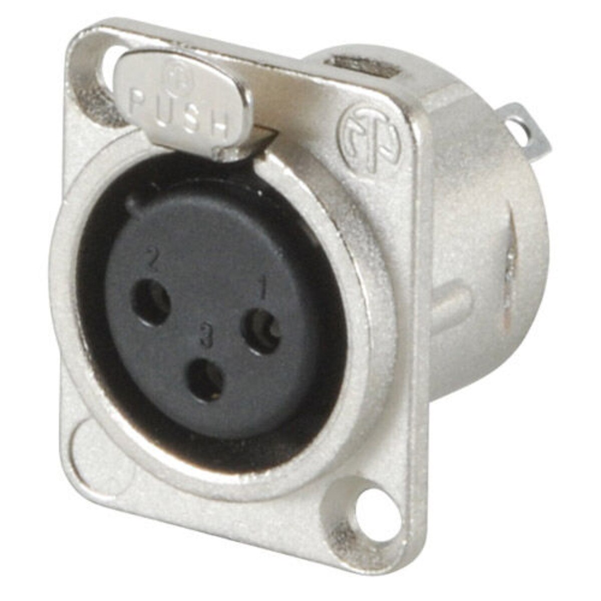 Neutrik NC3FD-L-1 "D" Series Panel Mount XLR Connector Female Nickel