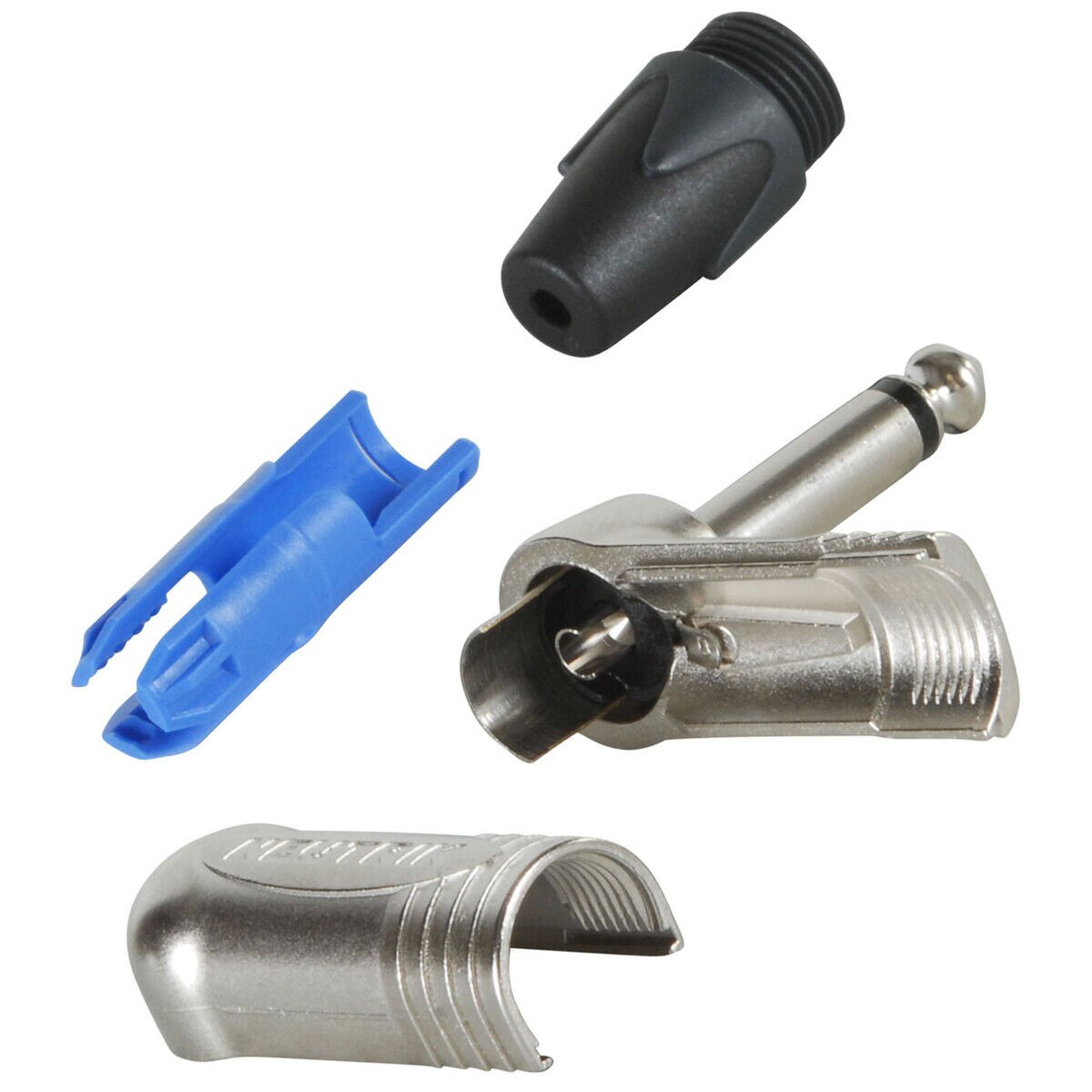 Neutrik NP2RX 1/4" Mono Plug Right Angle Nickel/Silver