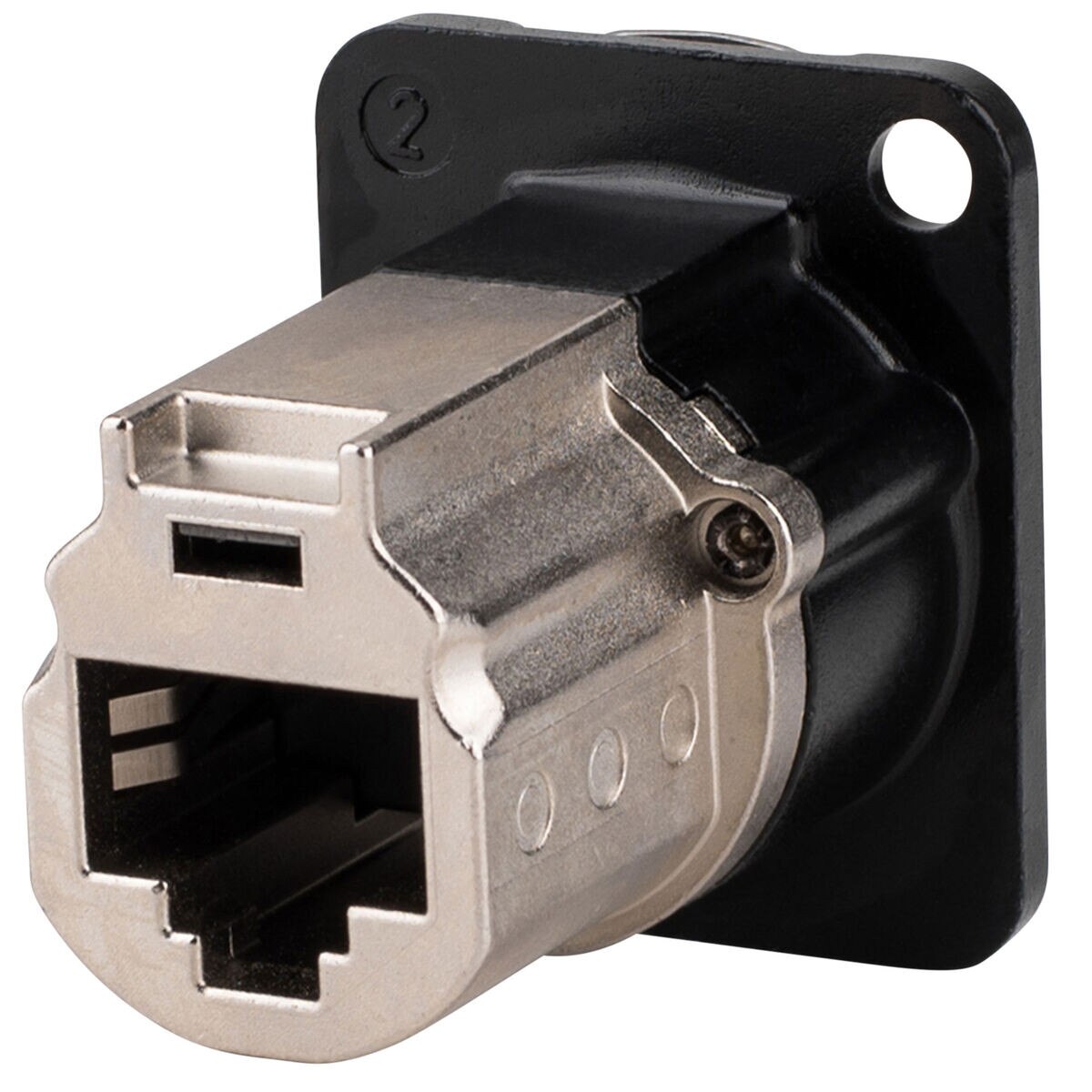 Neutrik NE8FDX-P6-B etherCON RJ45 Cat 6a Shielded Feed-Thru Connector ...