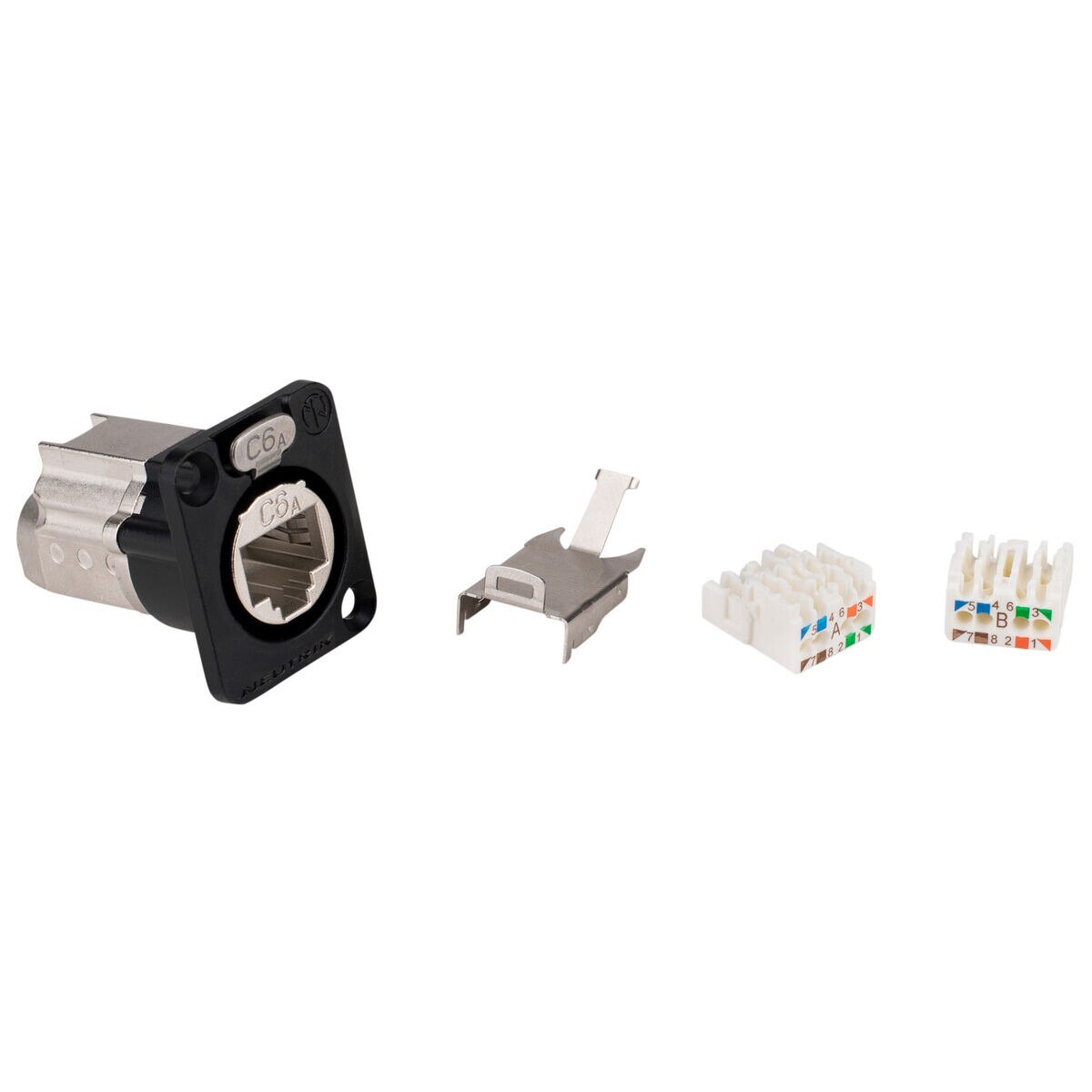 Neutrik NE8FDX-Y6-B etherCON RJ45 Cat 6a Shielded Connector - Black