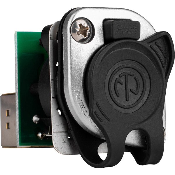 Neutrik NE8FDP-TOP etherCON RJ45 Feed-thru IP65 D-Shape Outdoor Connector