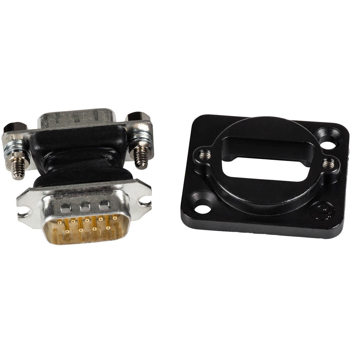 Neutrik NADB9MF-B 9-Pin D-Sub Feed-Through Connector Male to Female - Black