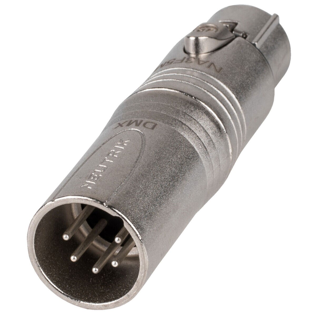 Neutrik NA3F5M 3 Pin XLR Female to 5 Pin Male DMX Adapter