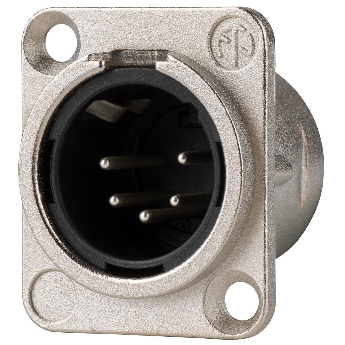 Neutrik NC5MD-L-1 5 Pin XLR DMX Male Panel Mount D Series