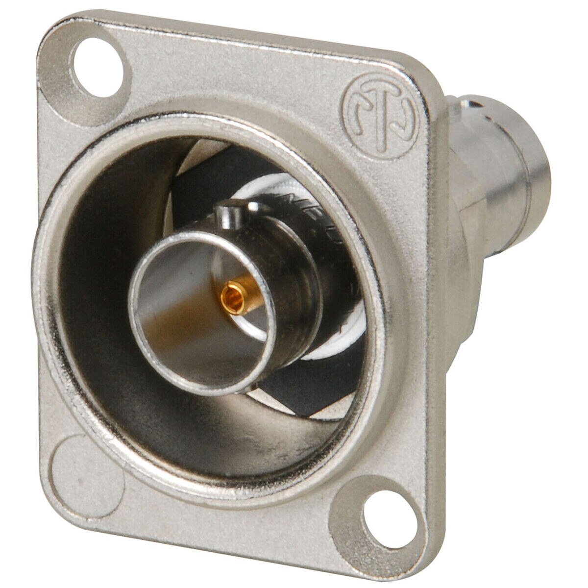 Neutrik NBB75DFI BNC "D" Feed-Through Isolated Nickel
