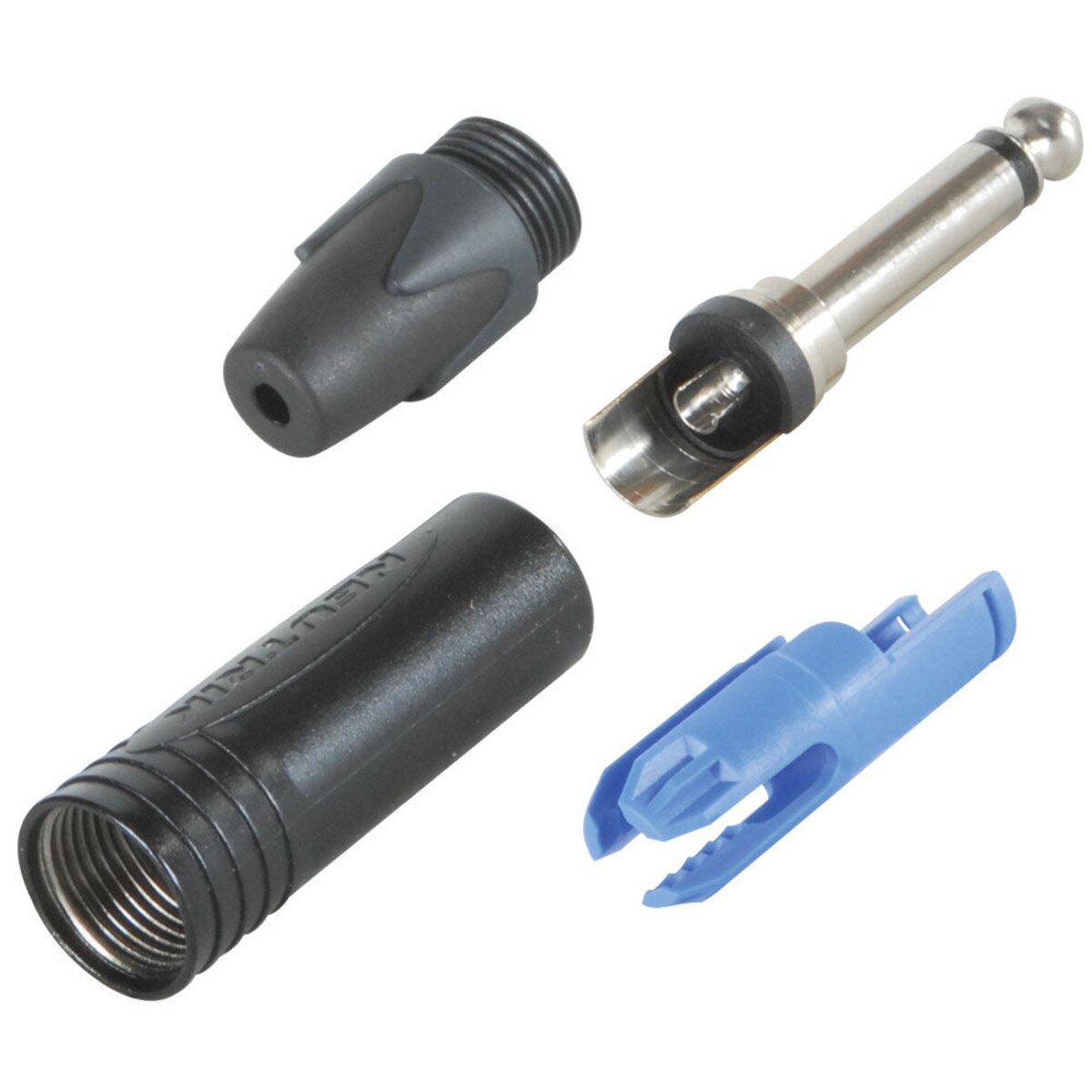 Neutrik NP2X-BAG Plug 1/4" Mono Black/Silver