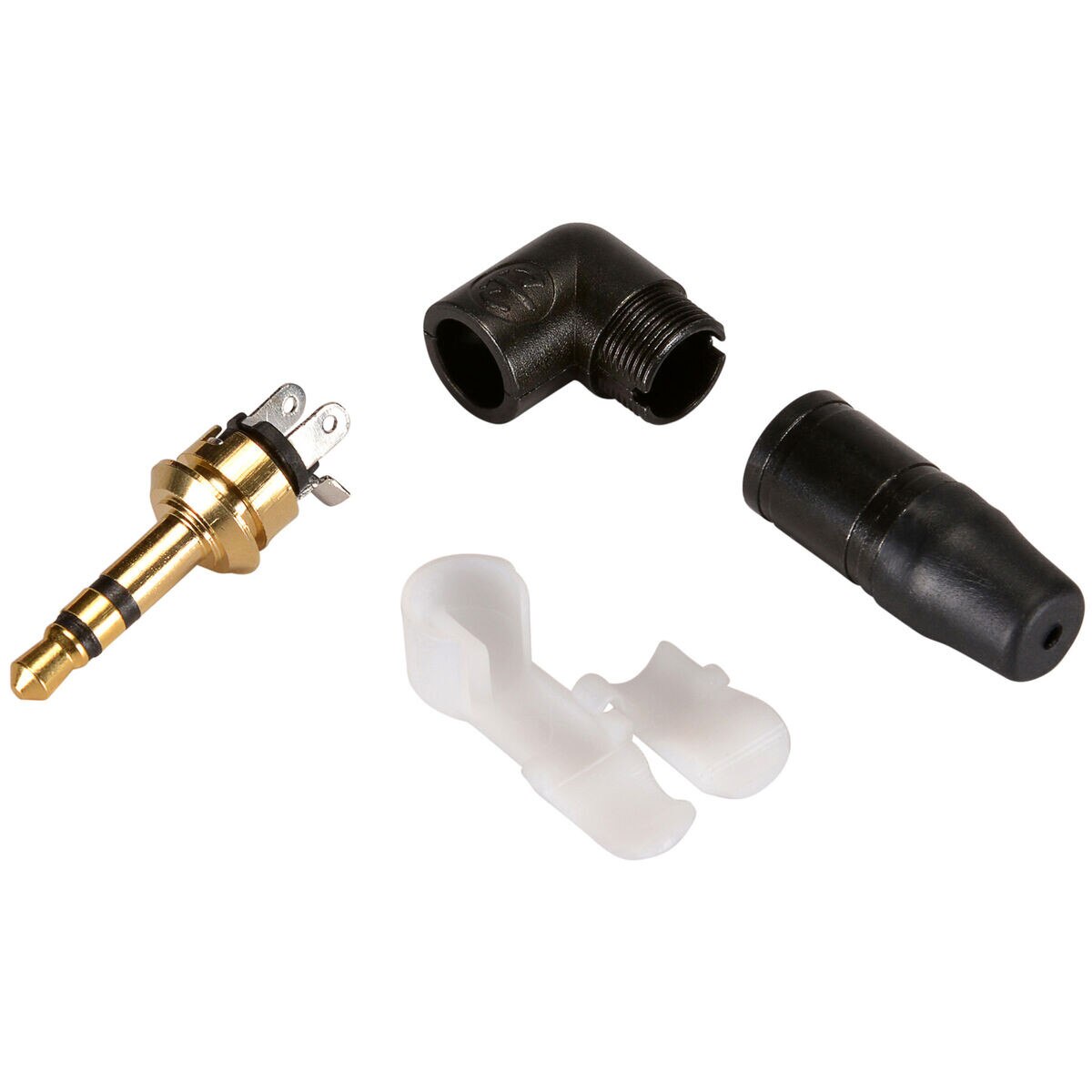 Neutrik NTP3RC-B Plug 3.5mm Right Angle Black/Gold